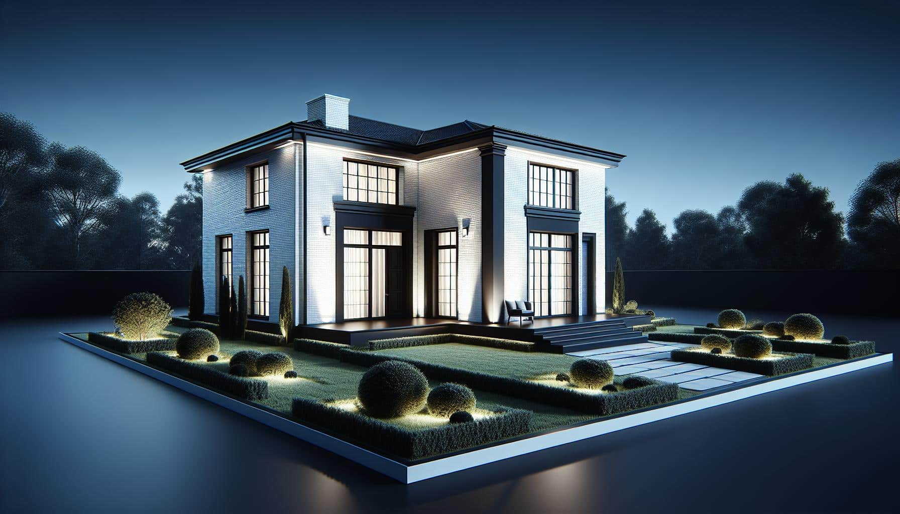 Transform Your Home: The Elegance of White Brick Houses with Black Trim ...