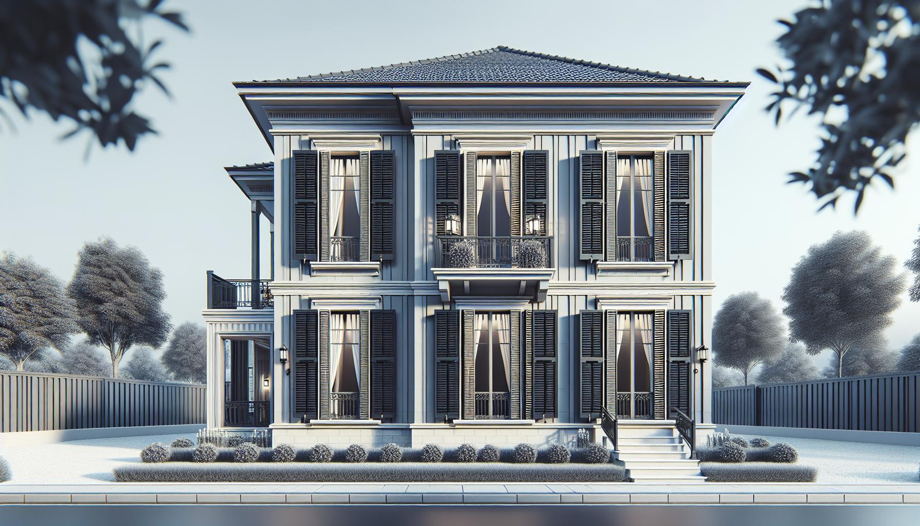 Elevate Your Home's Facade with The Fade Group's Black Panel Shutters ...